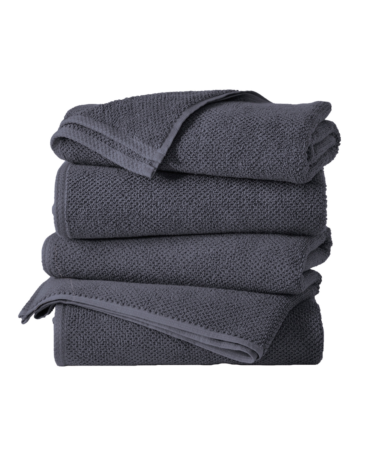 Click here for Linery & Co. Cotton Textured 4-Piece Bath Towel Se... prices