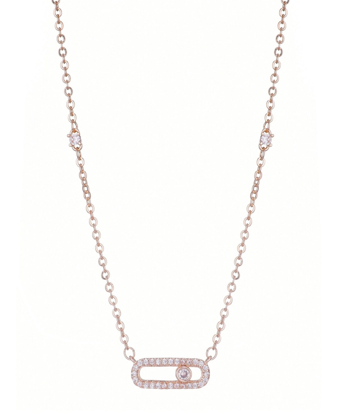 Click here for Adornia Rose Gold Cz Adjustable Dancing Stone Neck... prices
