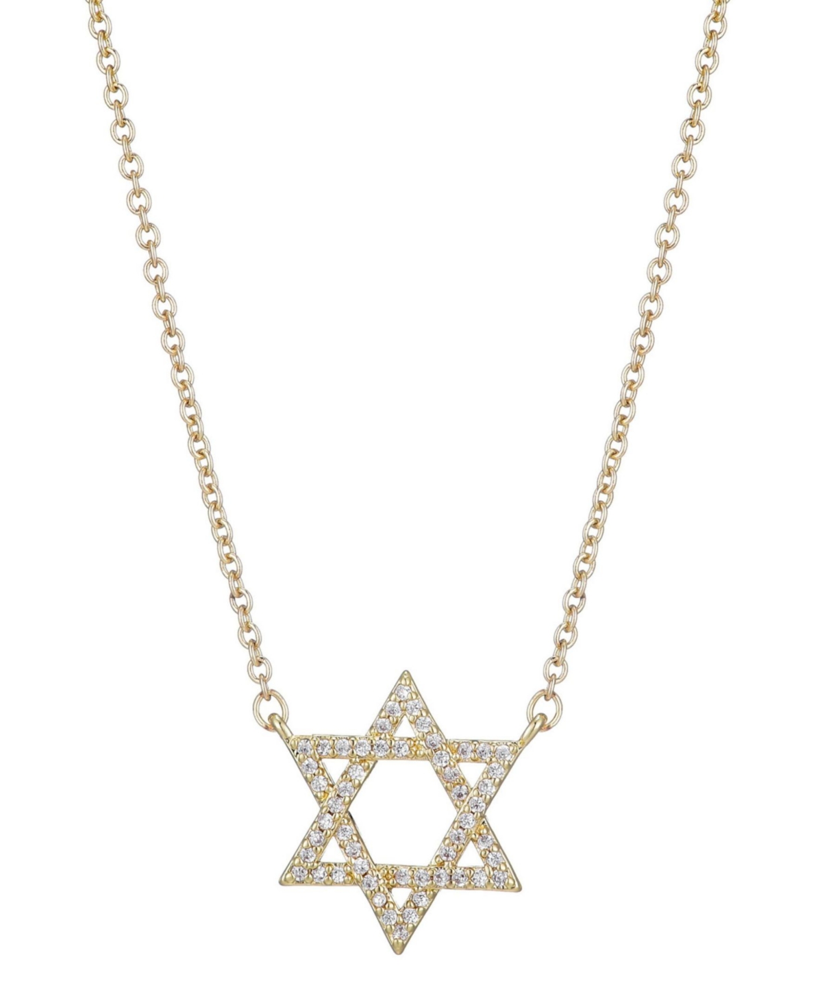 Click here for Adornia Gold Cz Star of David Necklace - Gold prices