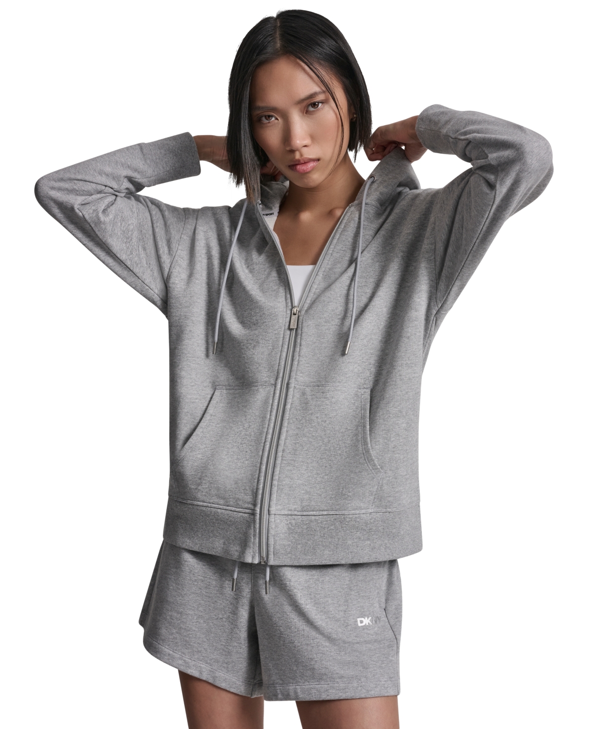 Click here for Dkny Sport Womens Regular-Fit Full Zip Hoodie - Pe... prices