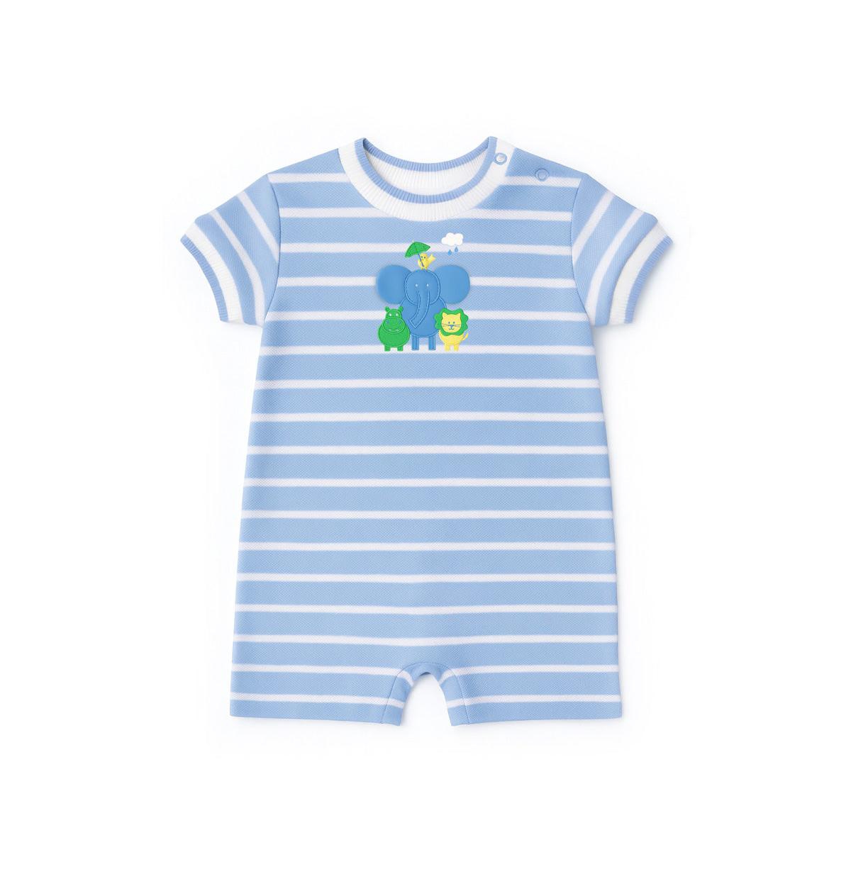 Click here for Florence Eiseman Baby Boy Stripe Knit Shortall Wit... prices