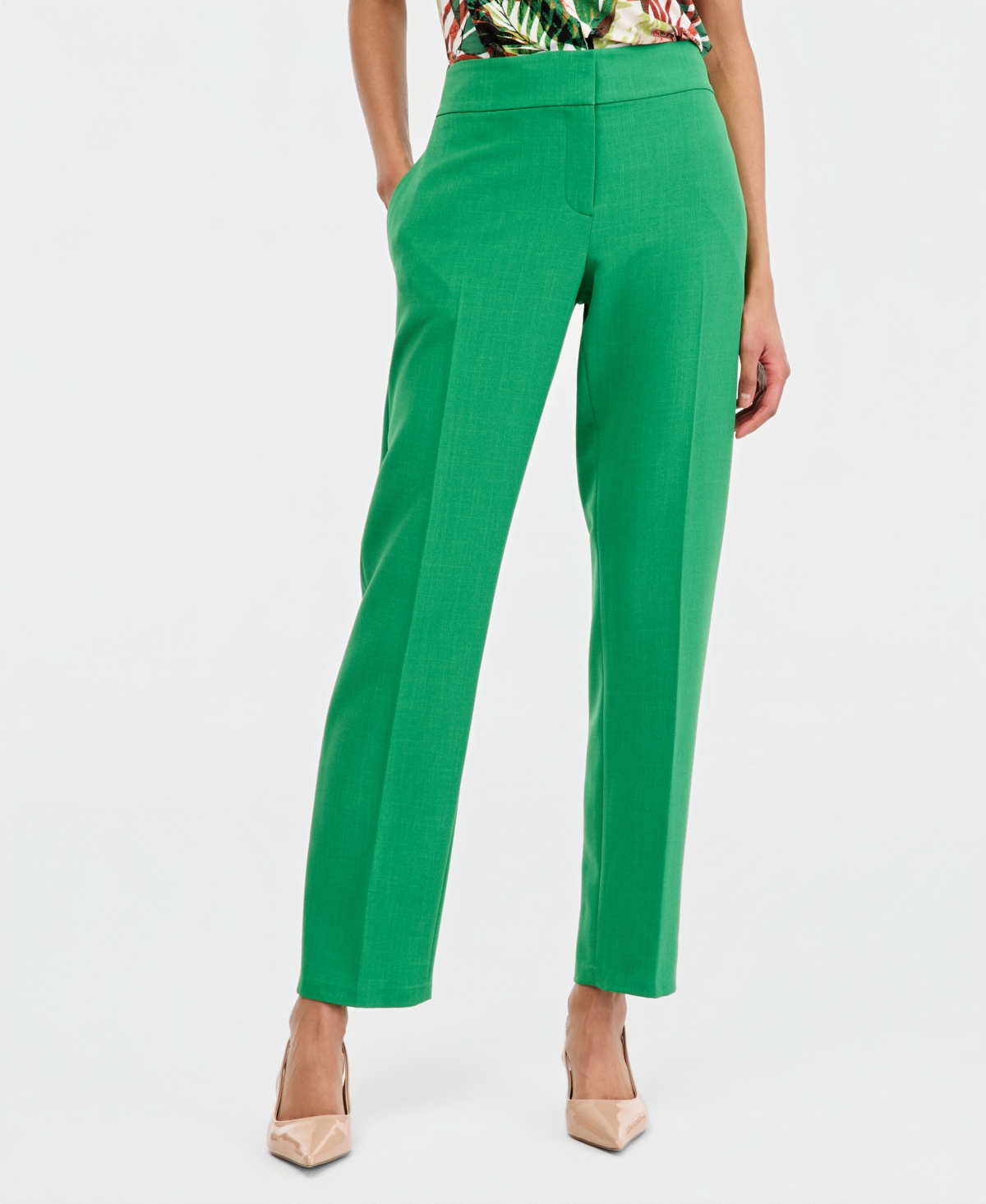 Click here for Kasper Womens Stretch Crepe Slim Leg Pant  Regular... prices