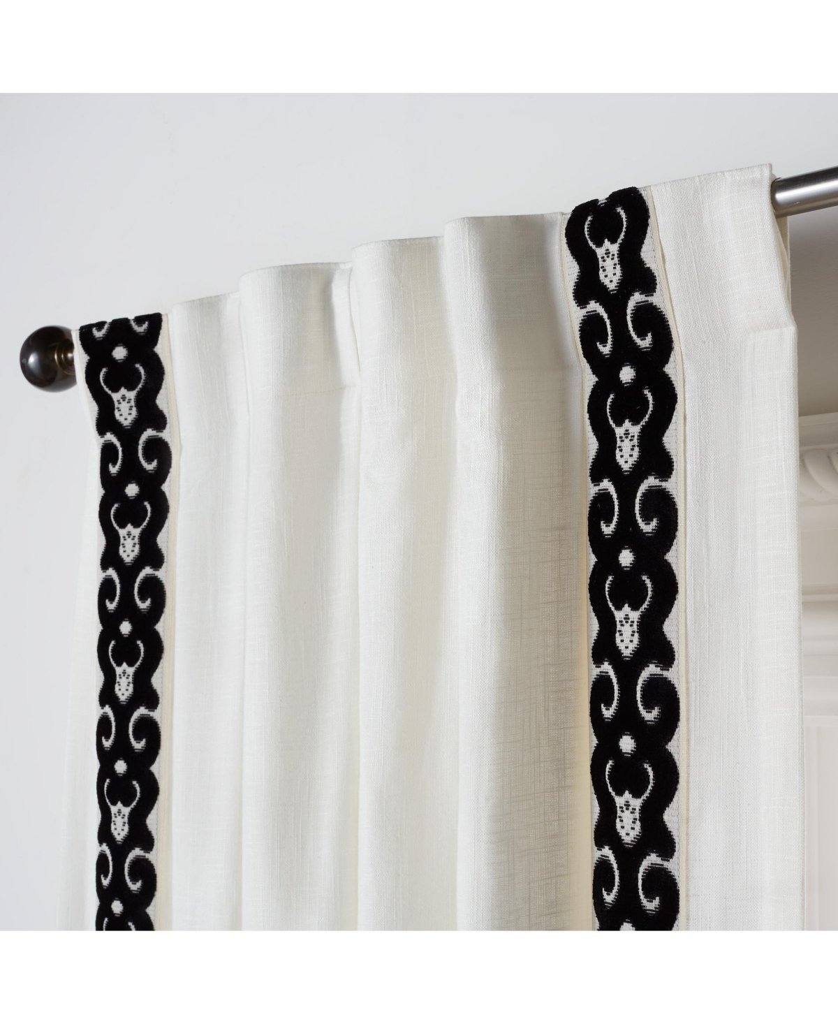Click here for Z Gallerie Chloe Velvet Scroll Curtains - White prices