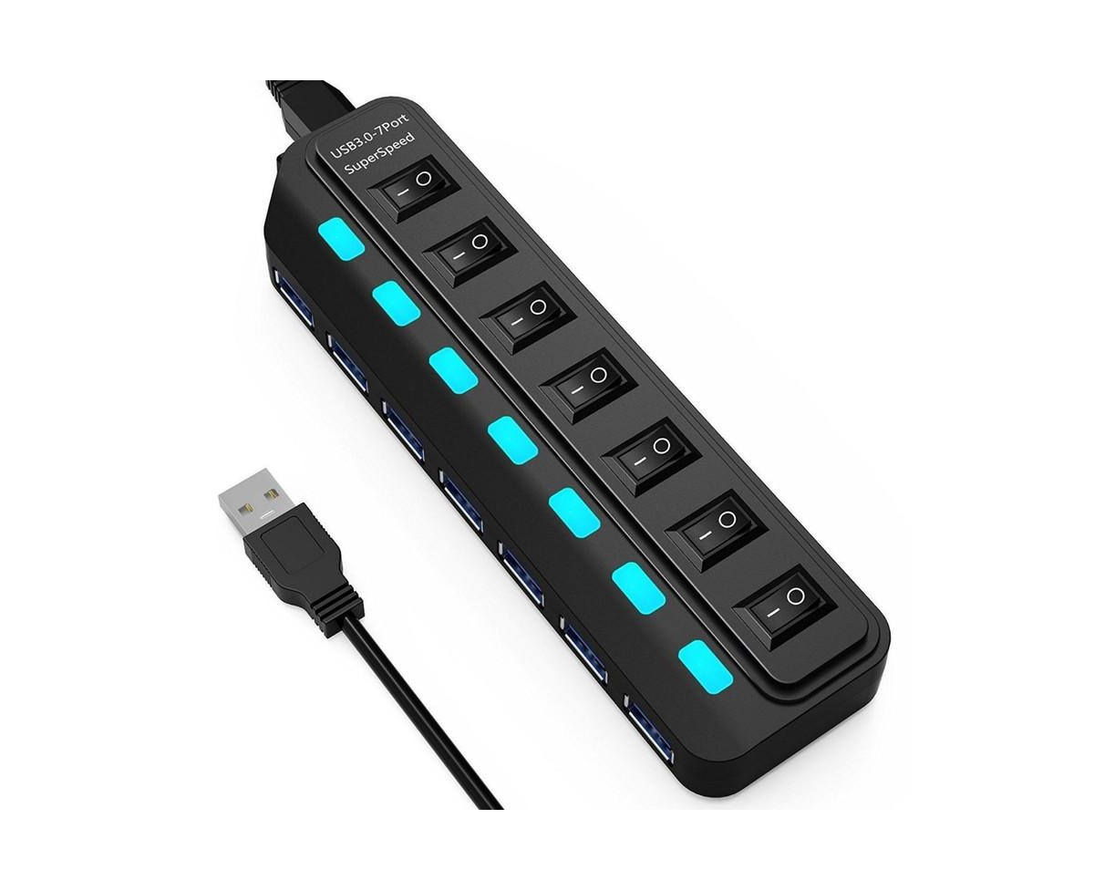 Click here for Risokeys 7-Port Usb 3.0 Hub  5Gbps High Speed Data... prices
