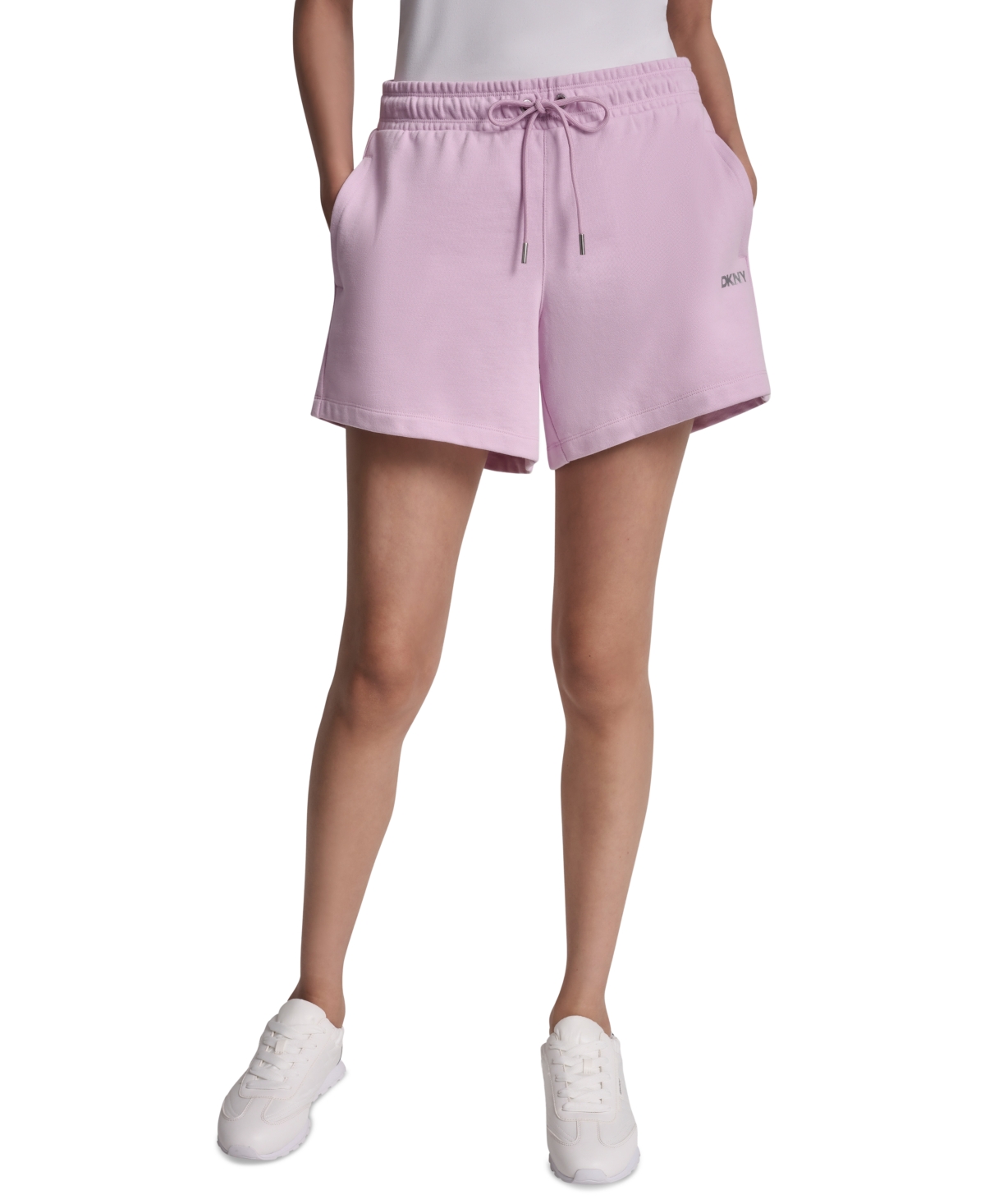 Click here for Dkny Sport Womens Foil Logo Shorts - Pink Lavender... prices