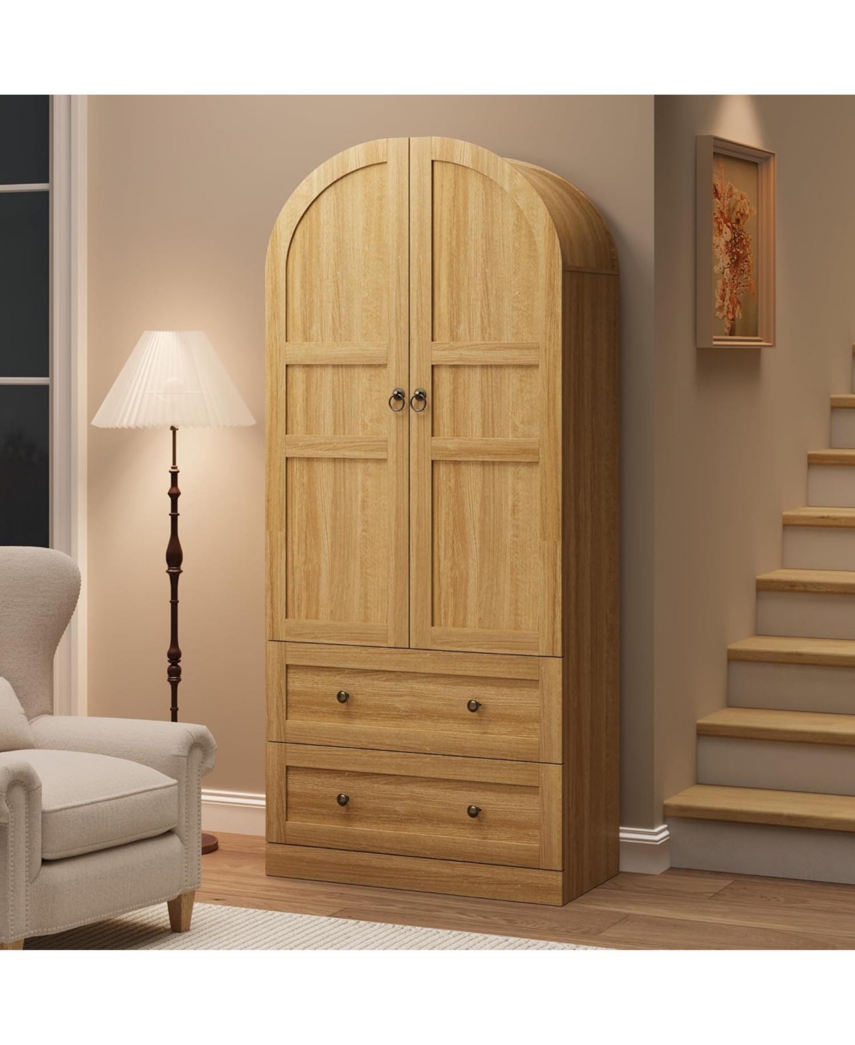 Click here for Gaomon 72" Tall Dome Bookcase with Drawers  4... prices