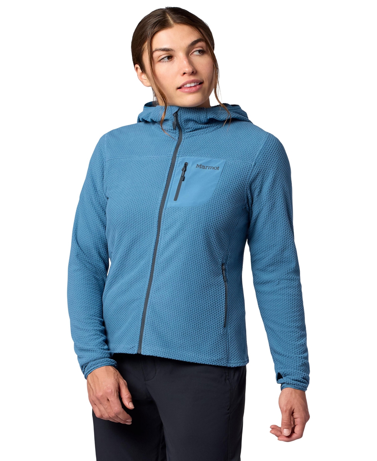 Click here for Marmot Womens AirFleece Grooved Hoodie - Summer St... prices