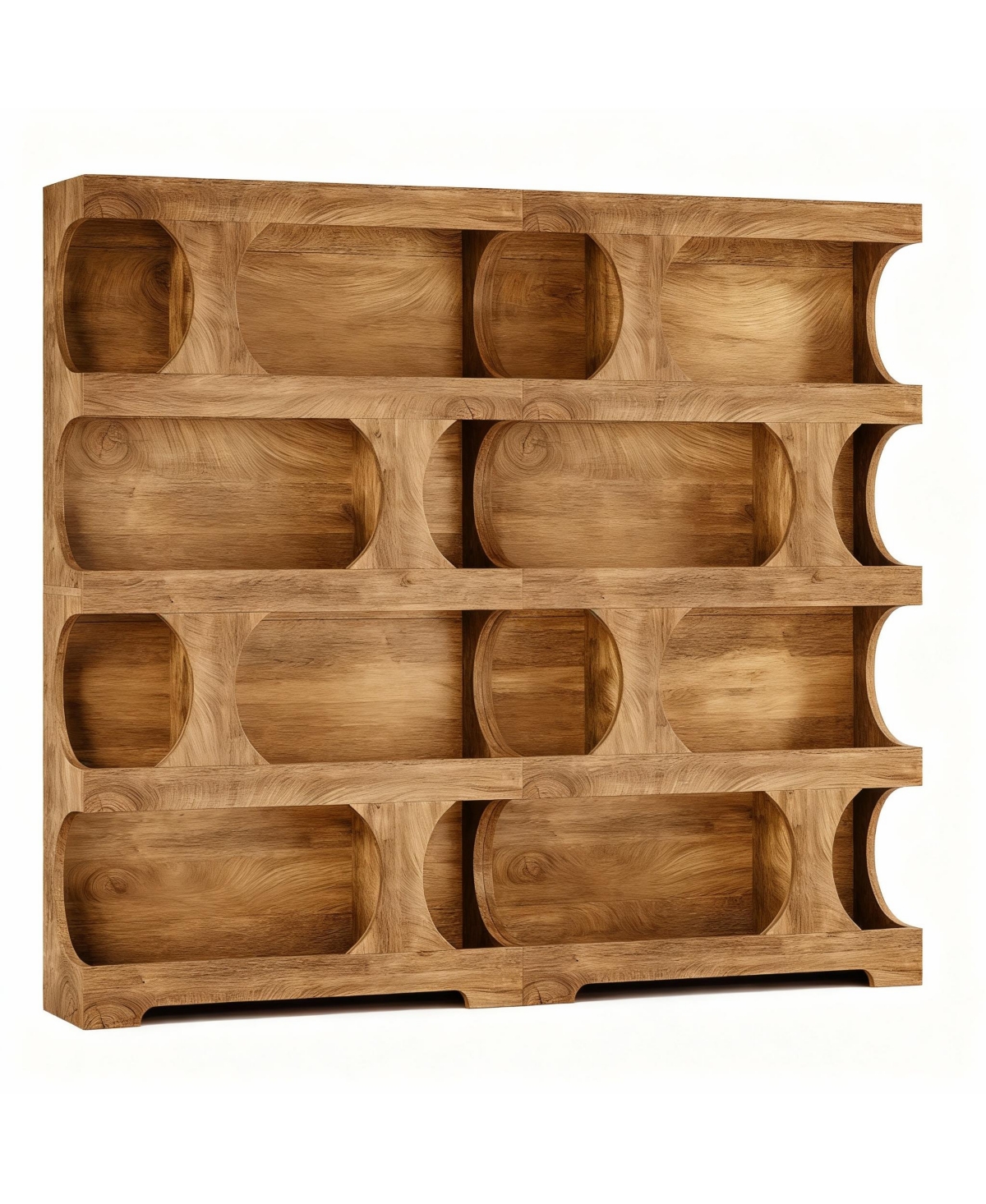 Click here for Yigii 4-Shelf Asymmetrical Bookcase with Classic D... prices