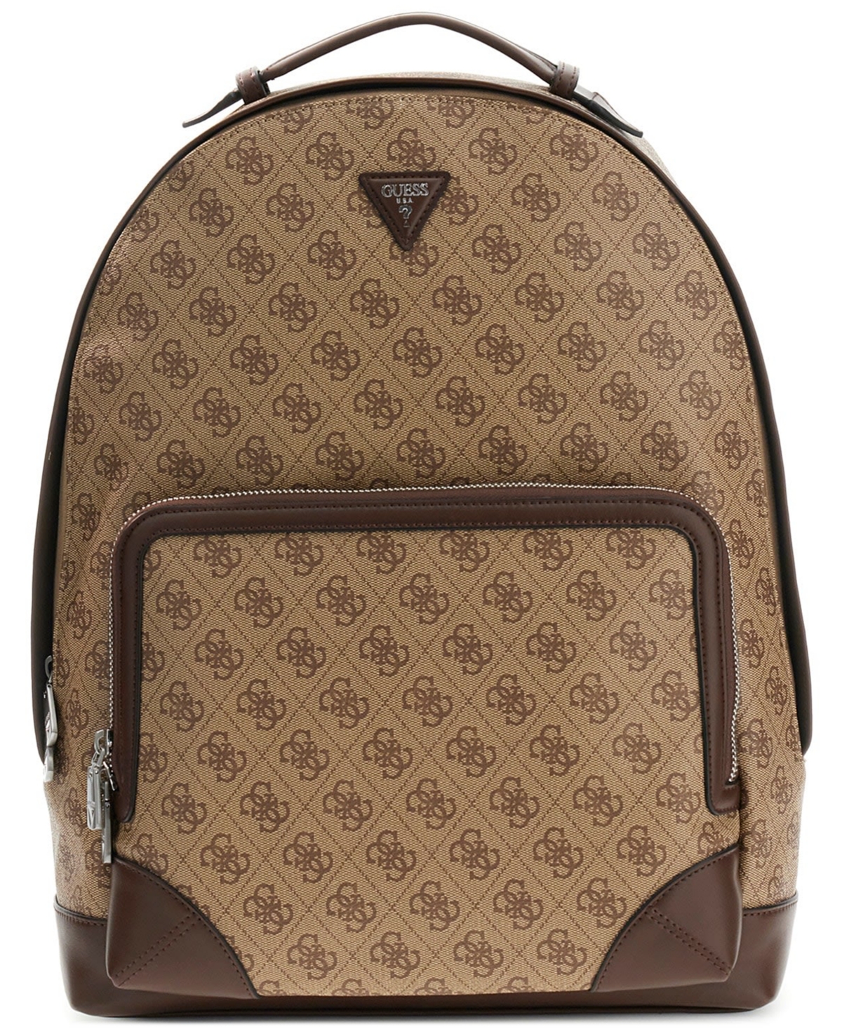 Click here for Guess Mens Milano Monogram Pattern Backpack - Brow... prices