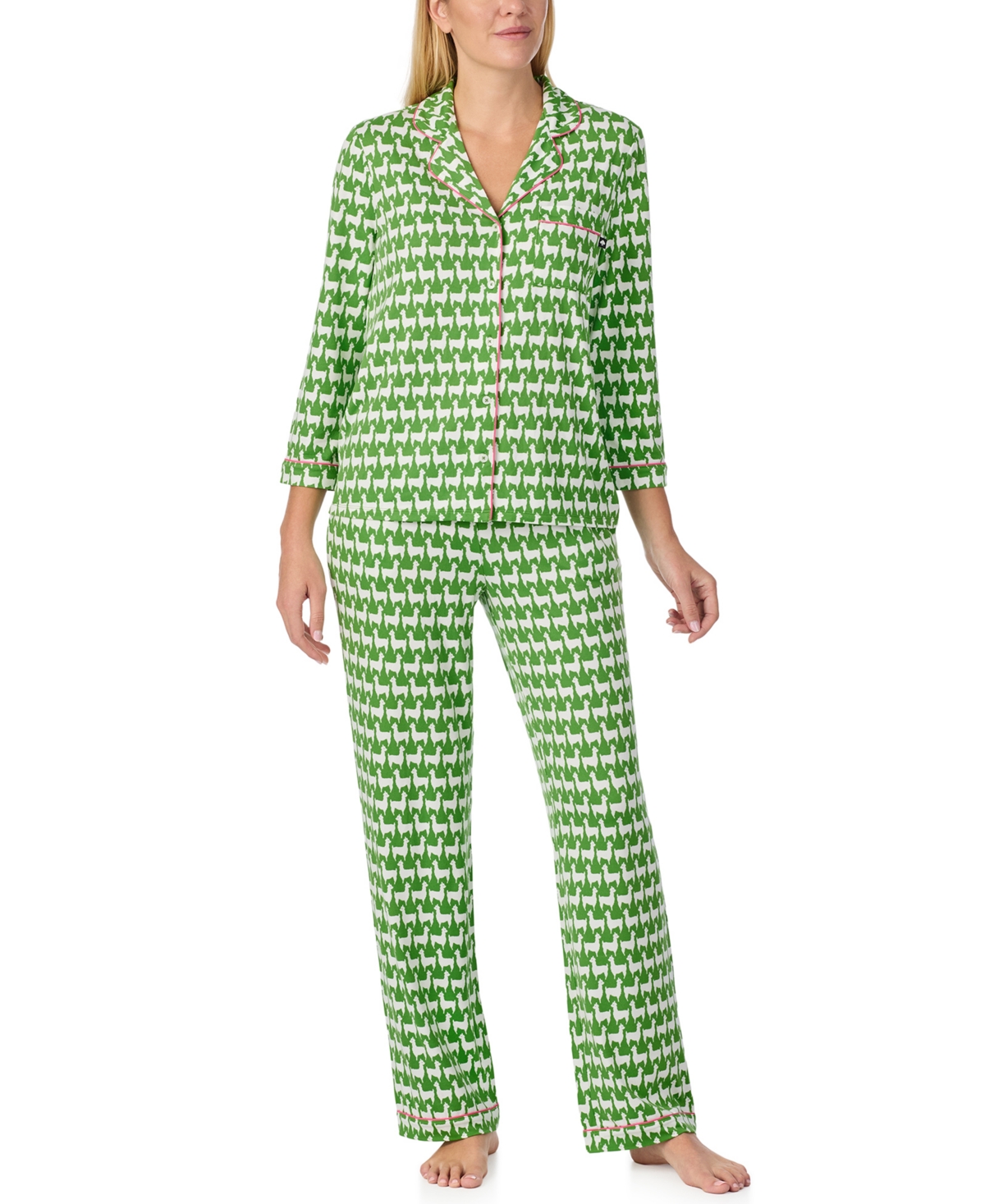 Click here for Kate Spade New York Sleepwear 3/4 Sleeve Brushed J... prices