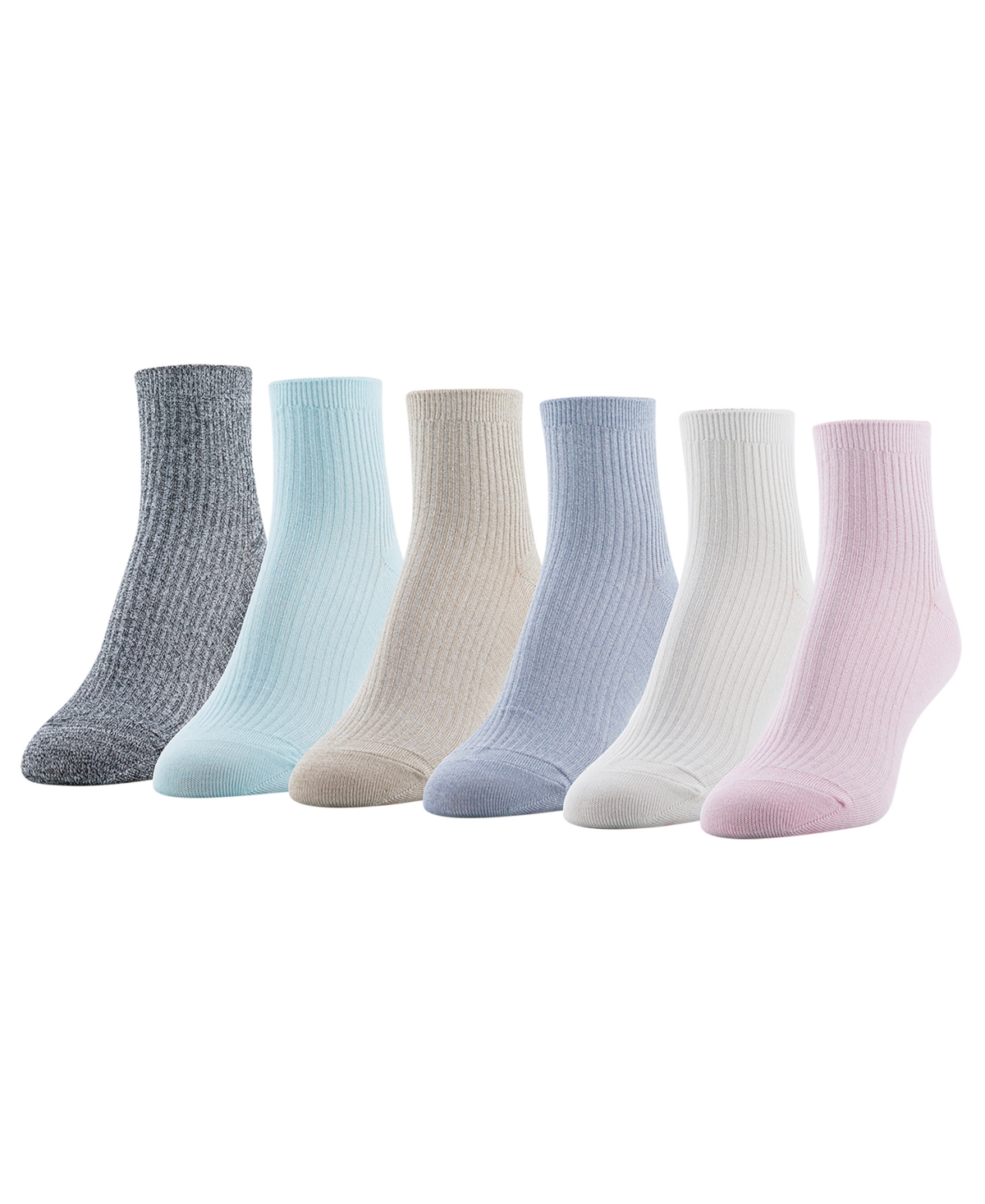 Click here for Gold Toe Womens 6-Pk. Simple Ribbed Quarter Socks... prices