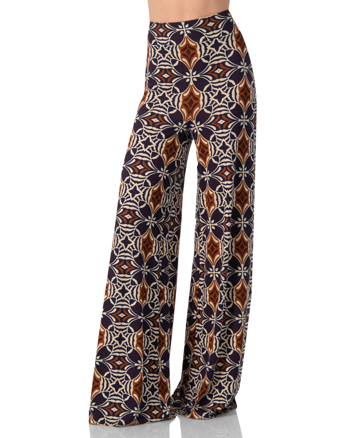 Click here for Ivonne Womens Wide-Leg Patterned Palazzo Trousers... prices