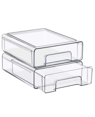 Click here for Sorbus 2 Pack Medium Clear Stackable Storage Drawe... prices