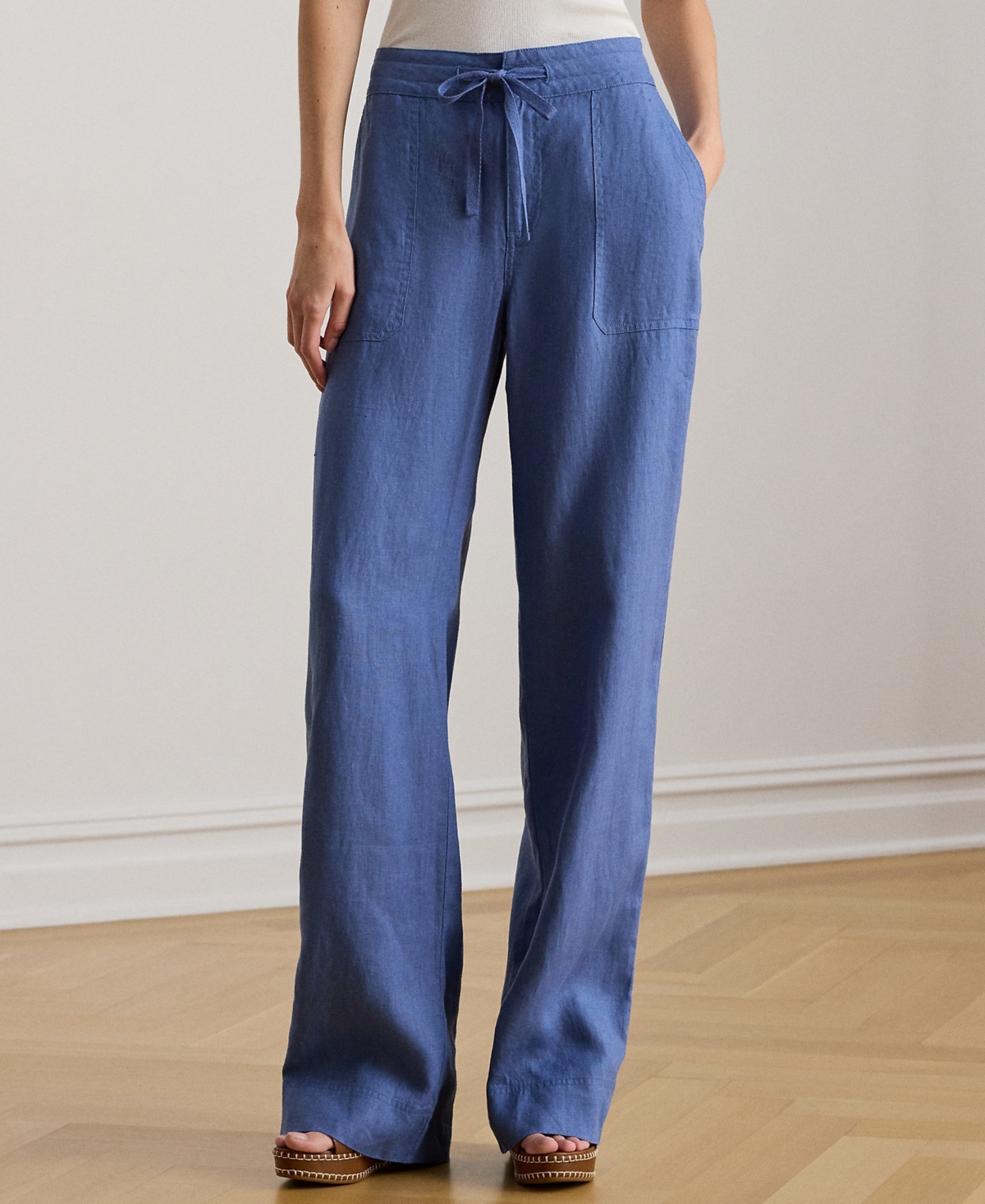 Click here for Lauren Ralph Lauren Petite 100 Linen Wide-Leg Line... prices