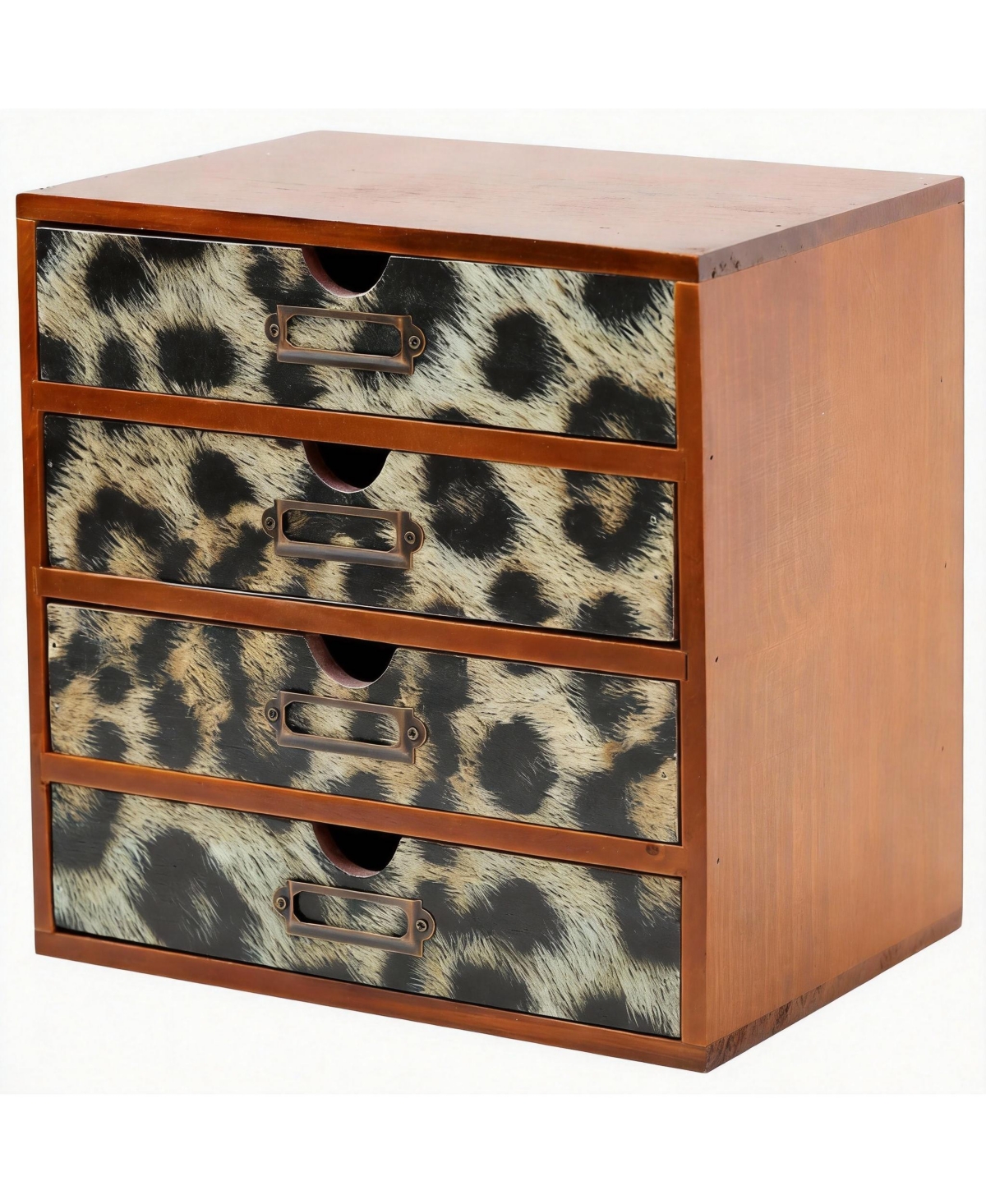 Click here for Yigii Leopard Print Wooden Drawer Organizer - 4 Dr... prices