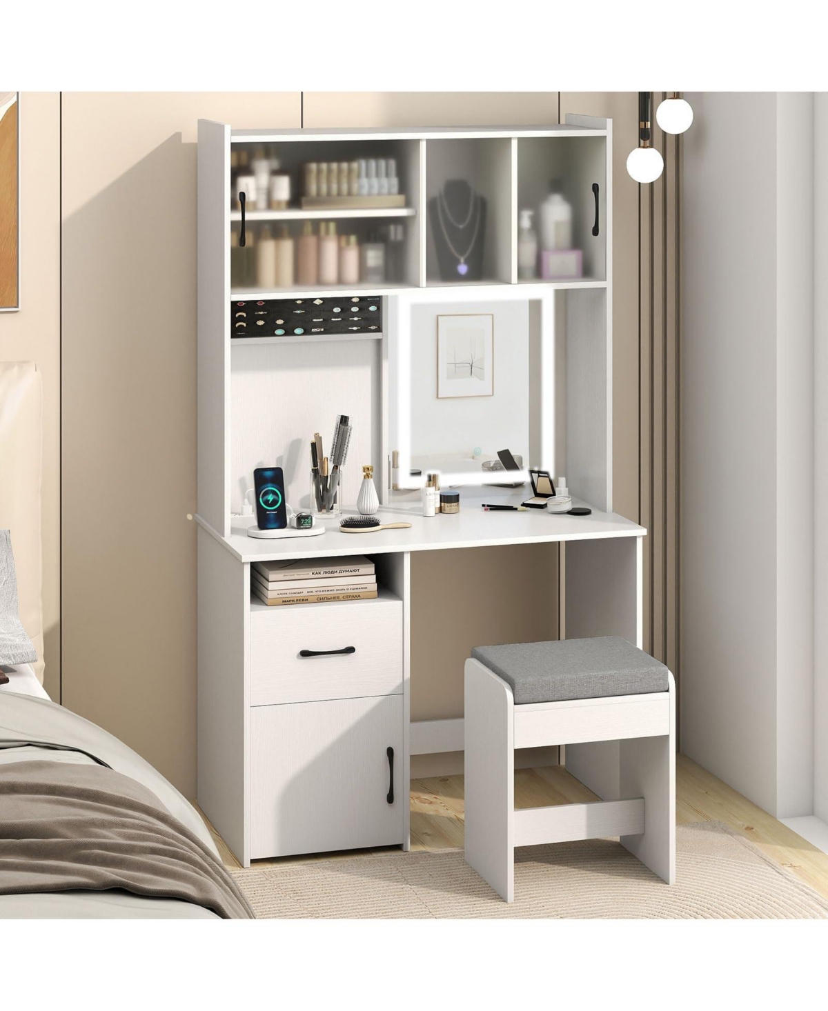 Click here for Volenca 67" Tall Vanity Set with Mirror and C... prices