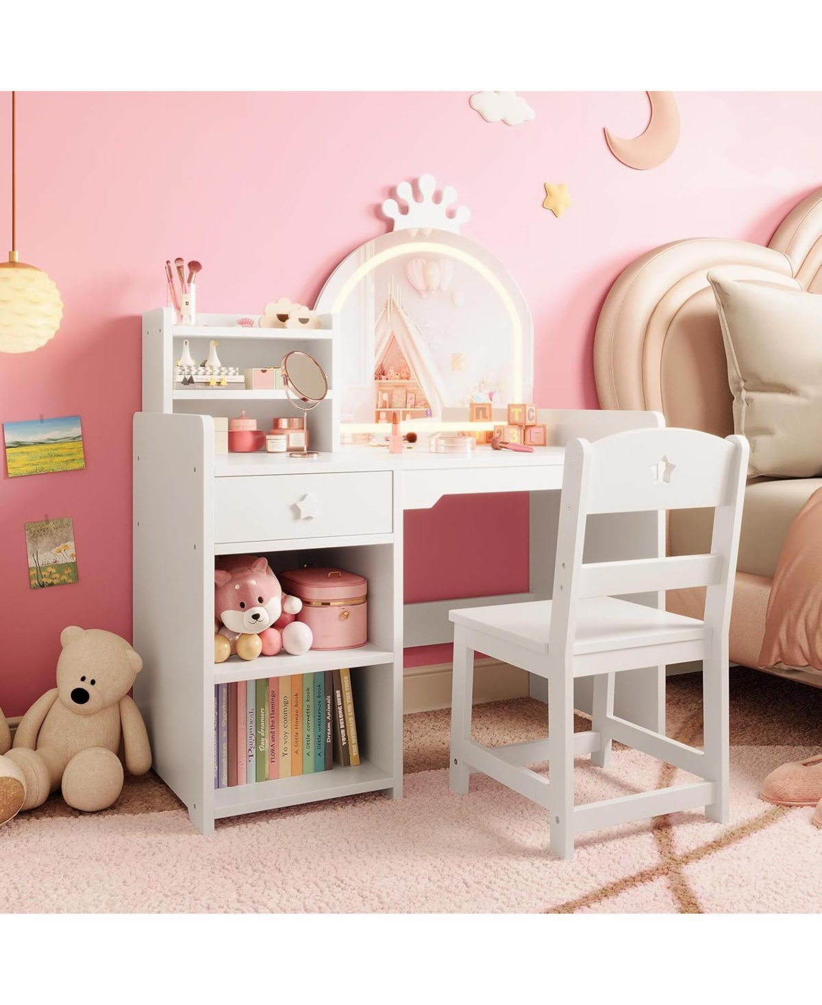 Click here for gaomon 2-in-1 Princess Vanity Set  Girls Perfect G... prices