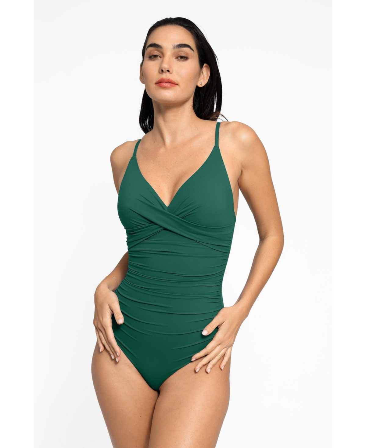 Click here for Popilush Womens Shapewear Ruched Cross-Front Sculp... prices