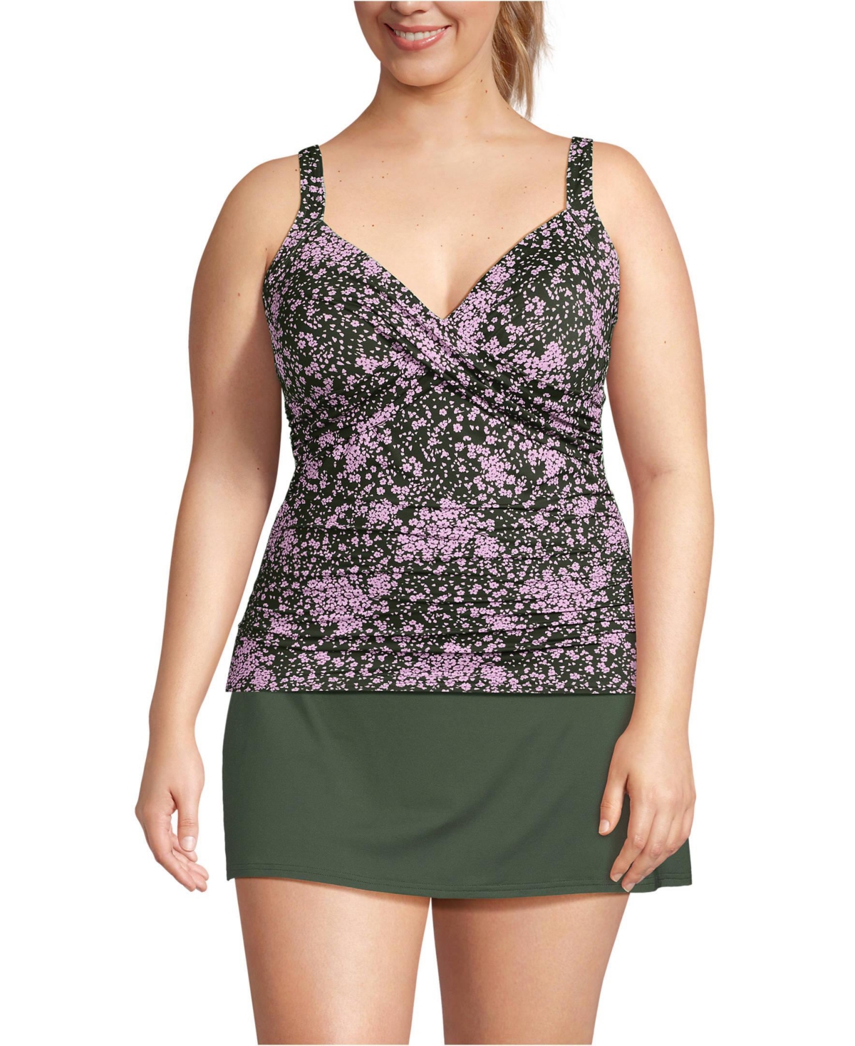 Click here for Lands End Womens Plus Size Chlorine Resistant V-Ne... prices