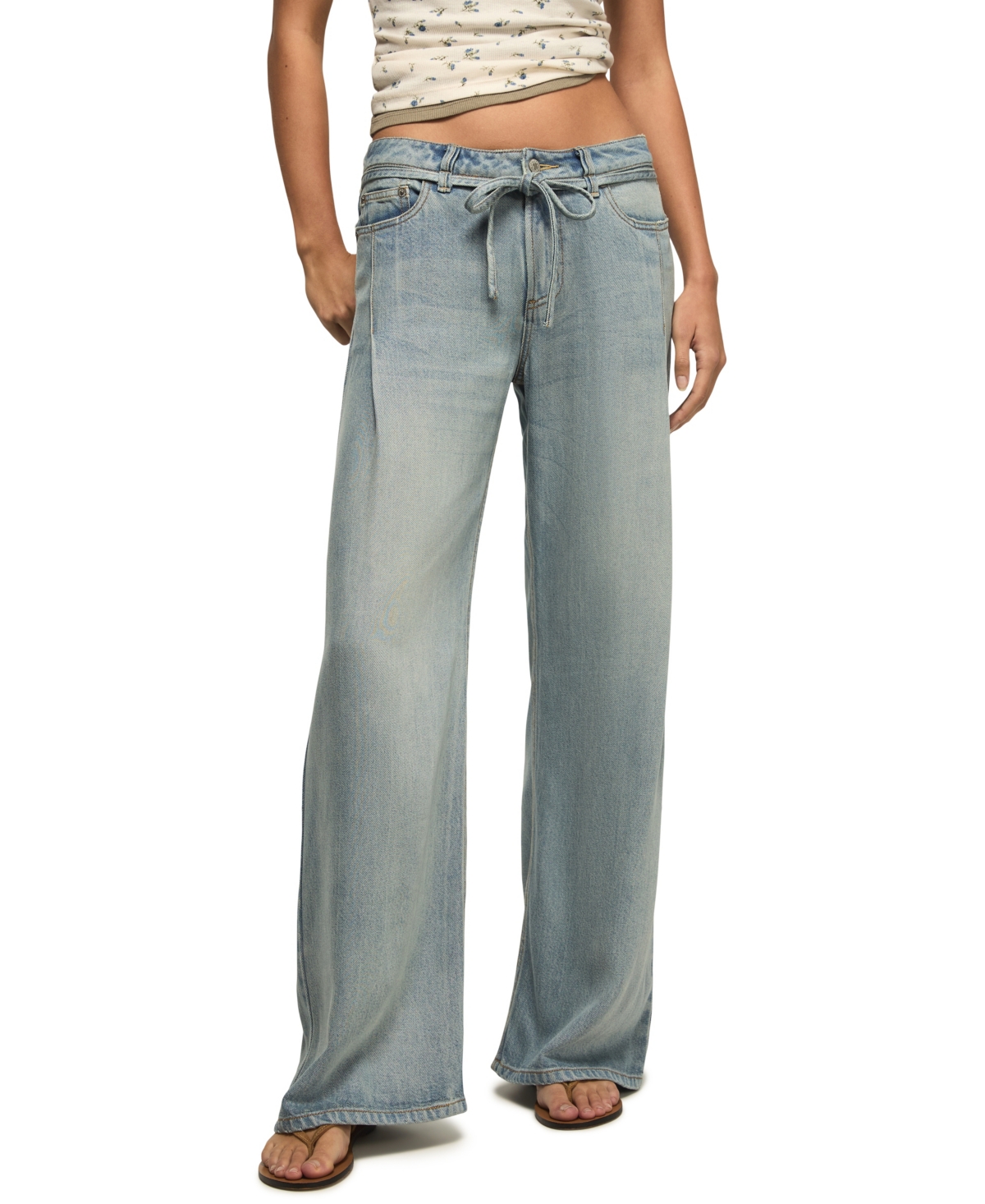 Click here for Lucky Brand Womens Wide Leg Liquid Denim Luxe Pala... prices