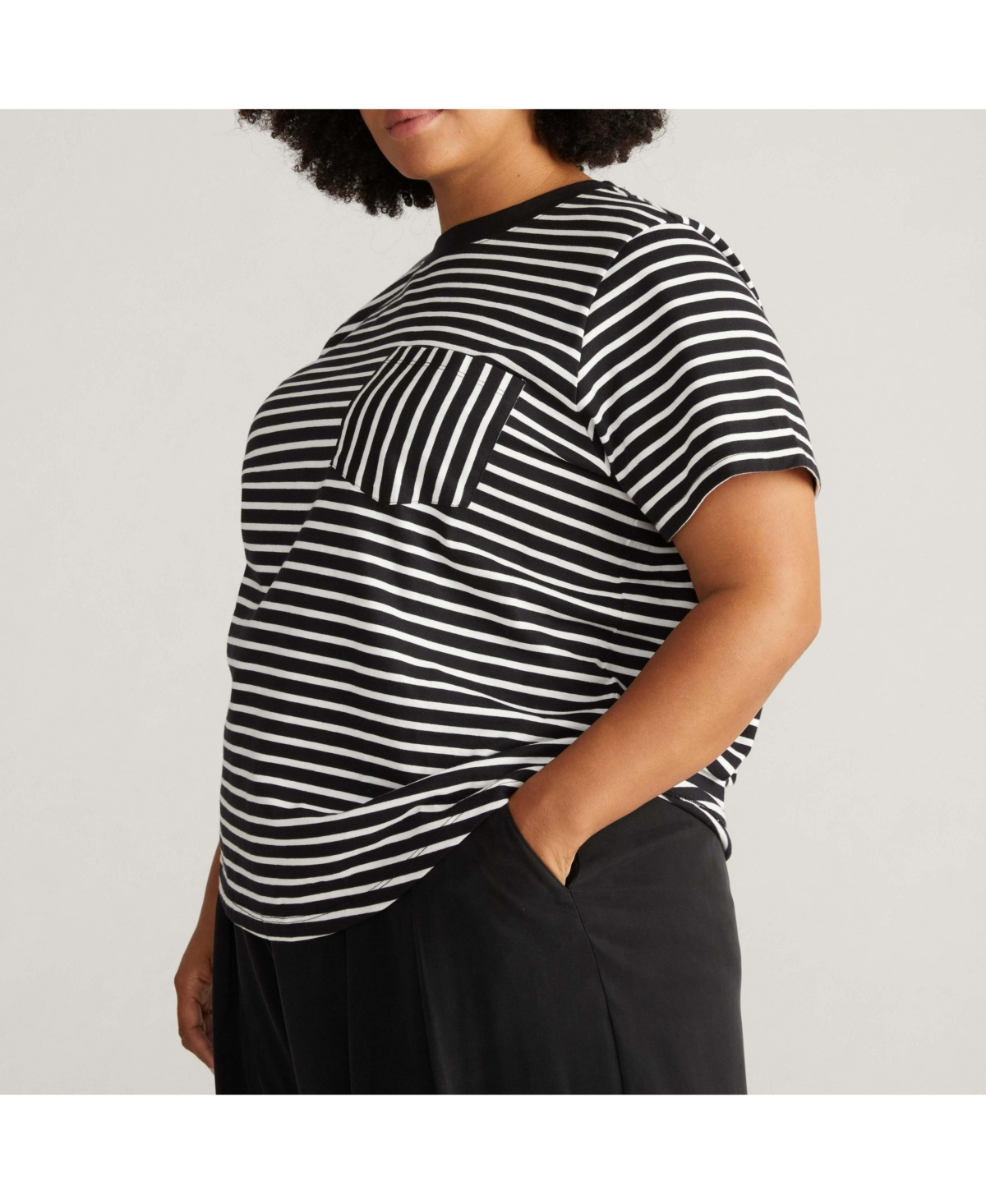 Click here for Universal Standard Plus Size Breton Stripe Garcon... prices