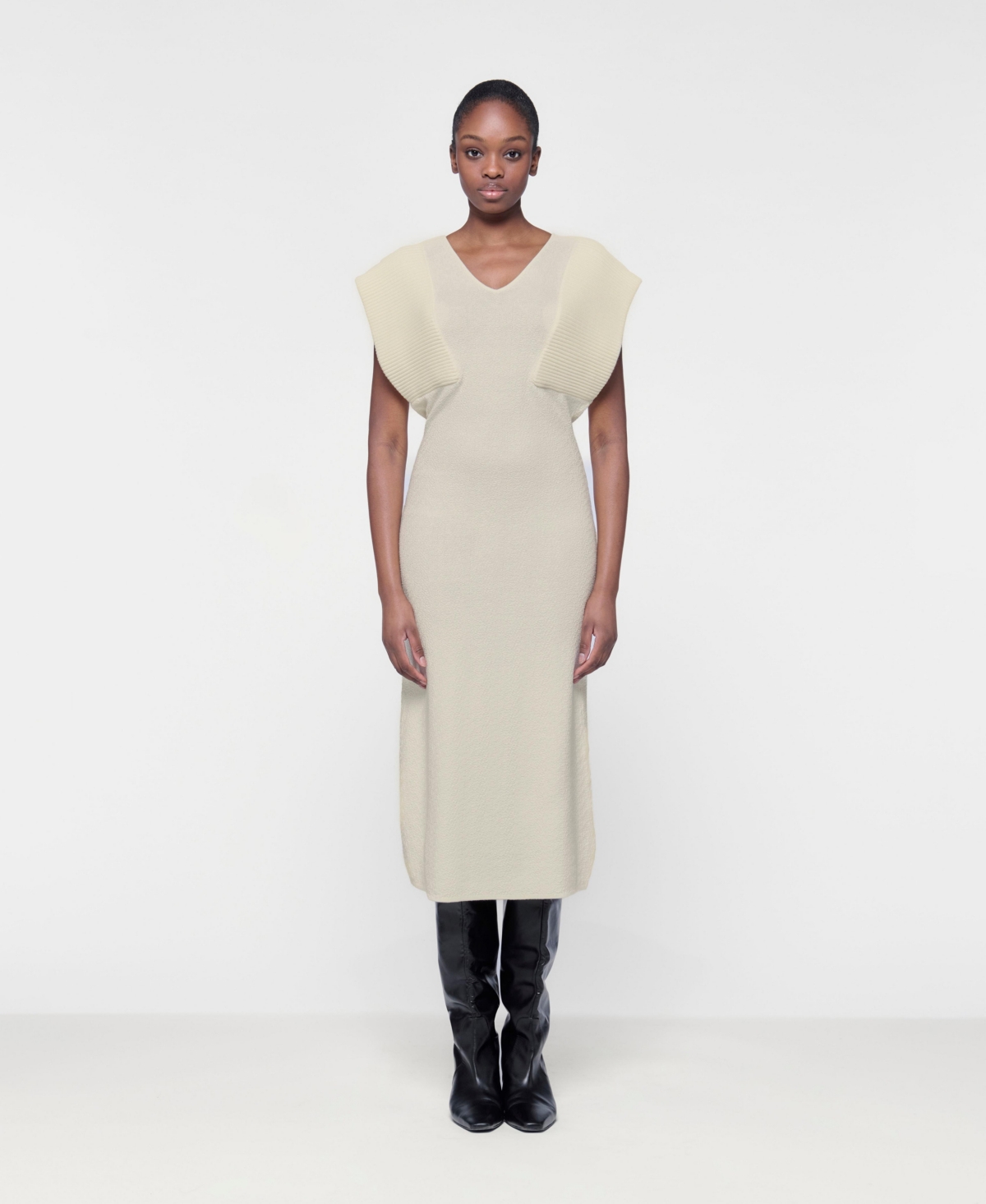 Click here for Leem Womens Ribbed Maxi Knit Dress - White prices