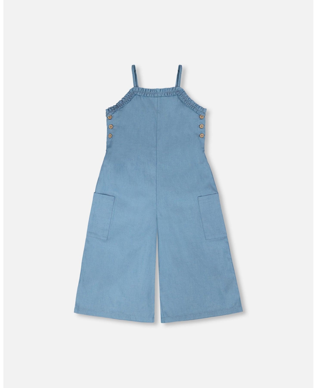 Click here for Deux par Deux Big Girls Chambray Jumpsuit - Light... prices