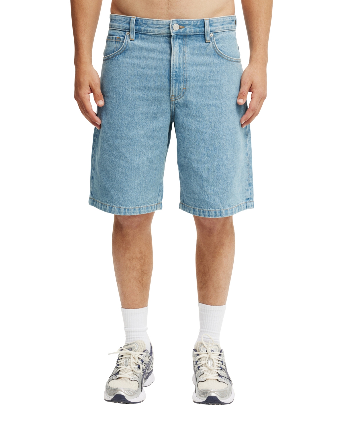 Click here for Cotton On Mens Baggy Denim Shorts - Blue prices