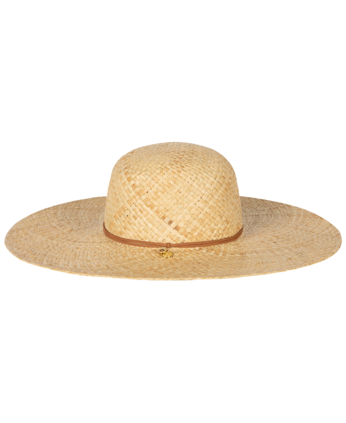 Click here for Lauren Ralph Lauren Logo Charm Raffia Sun Hat - Na... prices