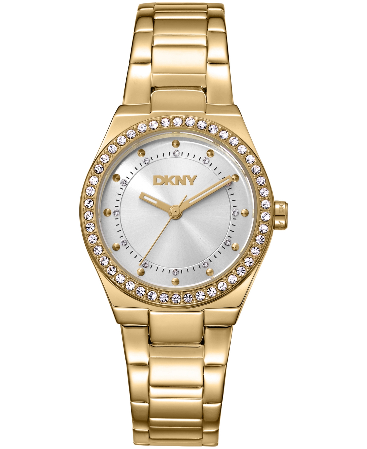 Click here for Dkny Womens Silver Dial Crystal Dial Markers Cryst... prices