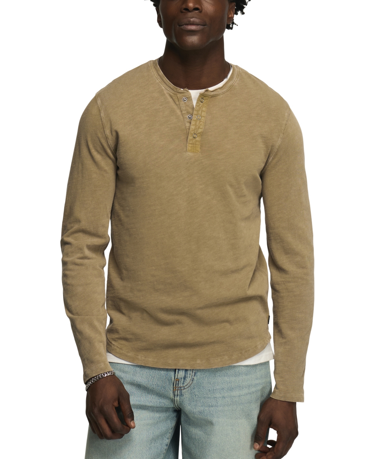 Click here for Lucky Brand Mens Crewneck Pull-On Henley Shirt - T... prices