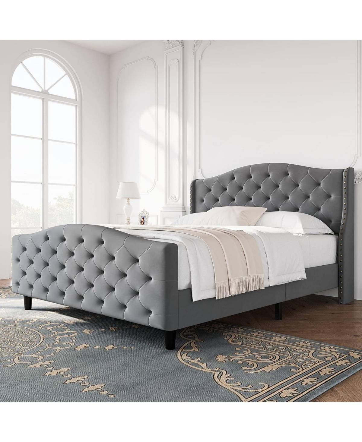 Click here for gaomon 2 Piece Queen Upholstered Tufted Platform B... prices