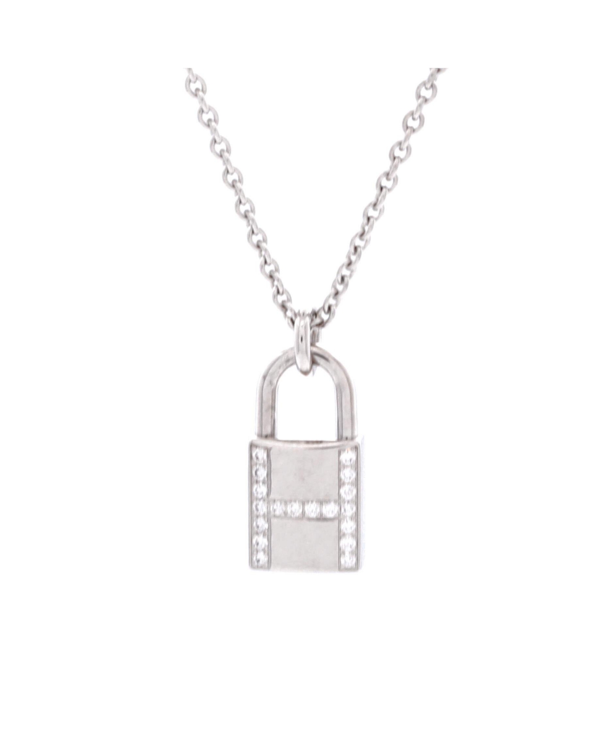 Click here for Pre-Owned HERMES Amulettes Cadenas Pendant Necklac... prices