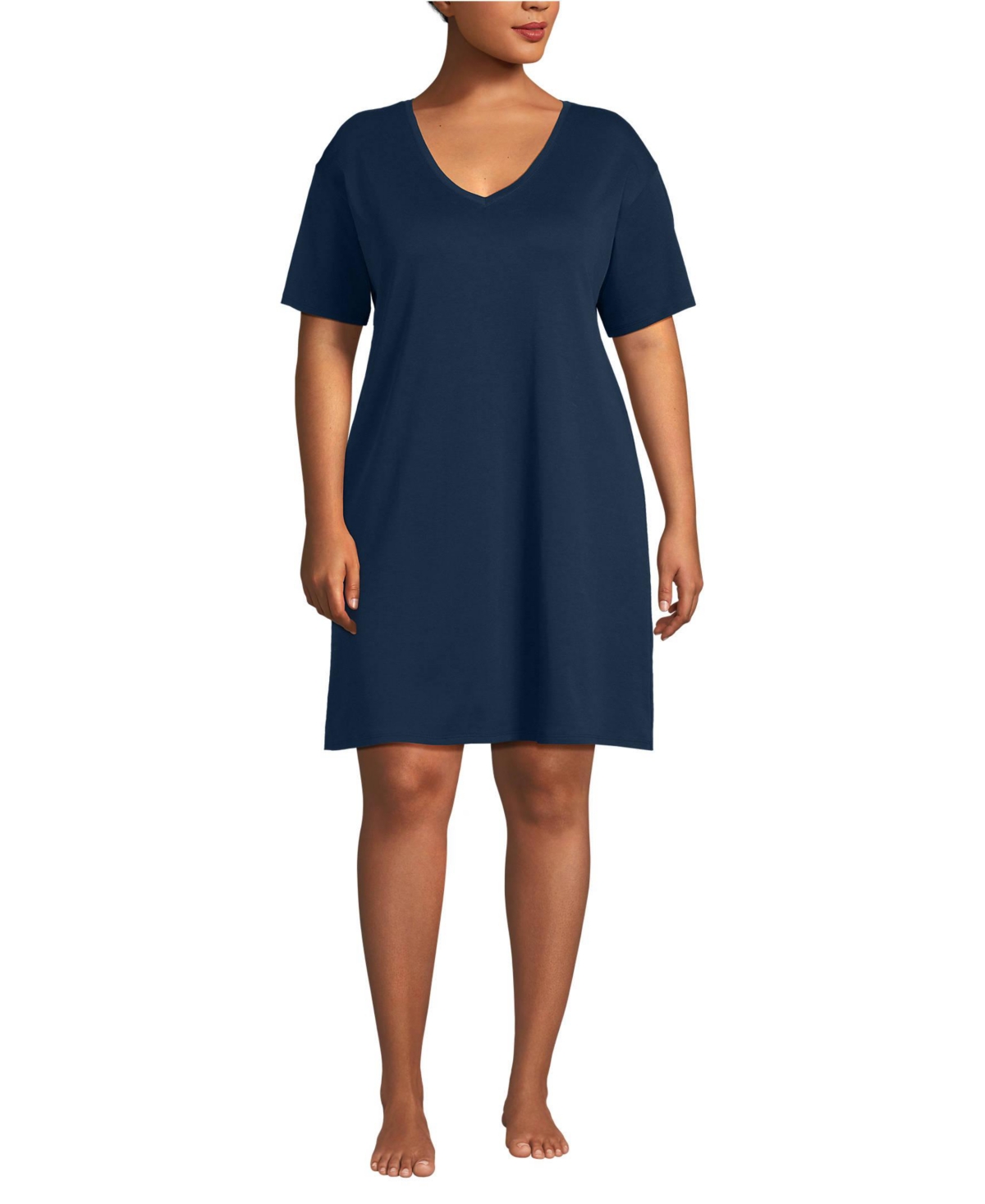 Click here for Lands End Plus Size Cotton Interlock Relaxed Above... prices