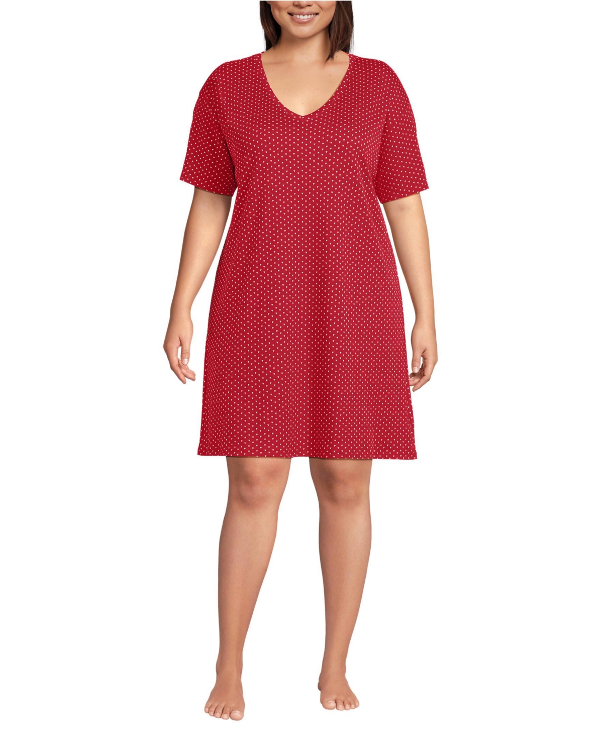 Click here for Lands End Plus Size Cotton Interlock Relaxed Above... prices