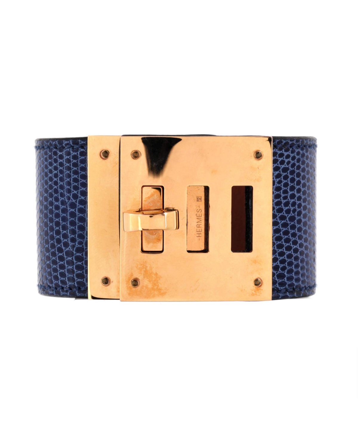 Click here for Pre-Owned HERMES Kelly Dog Bracelet - Blue prices