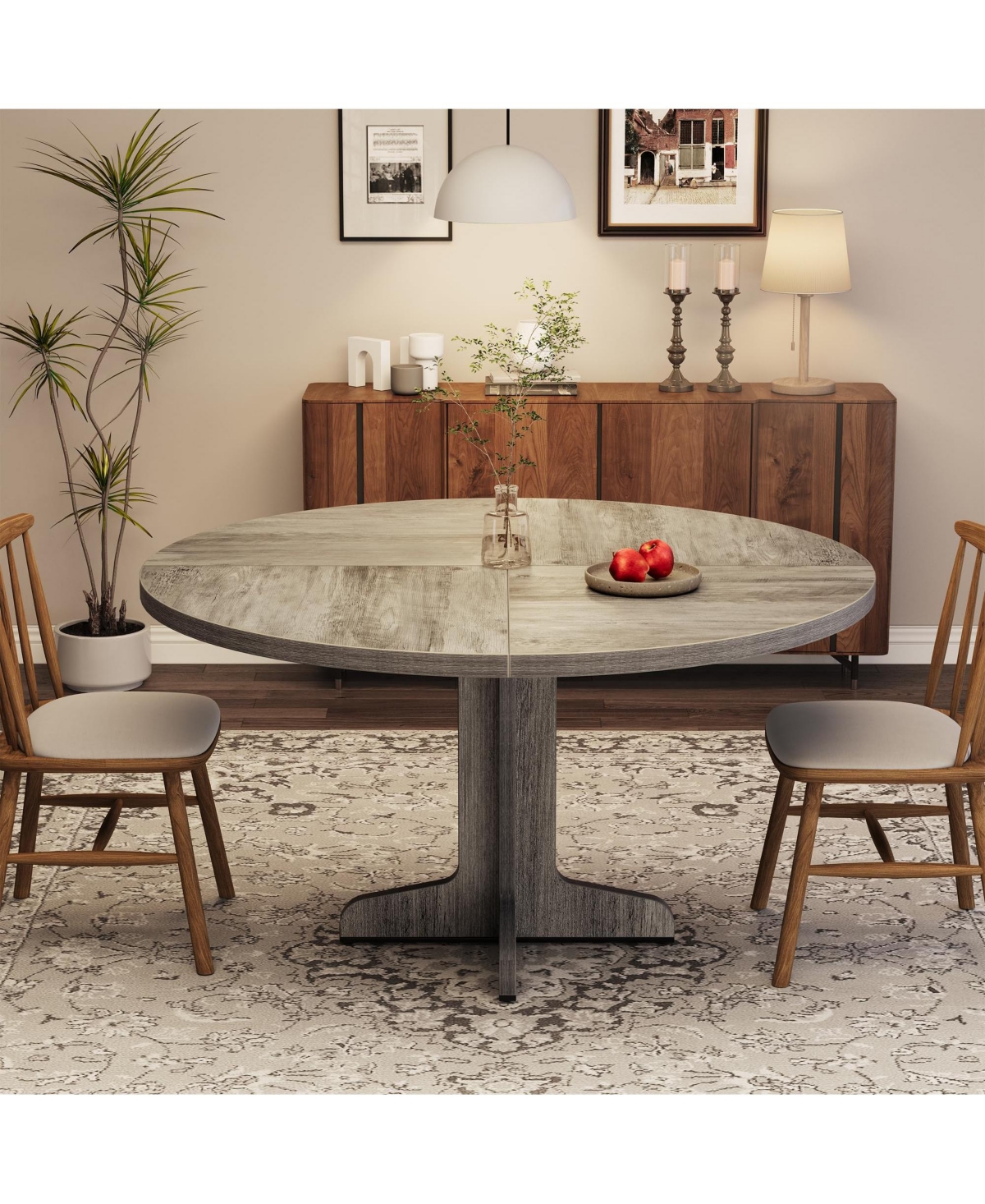 Click here for gaomon Round Dining Table for 4-6 People  47 Inch... prices