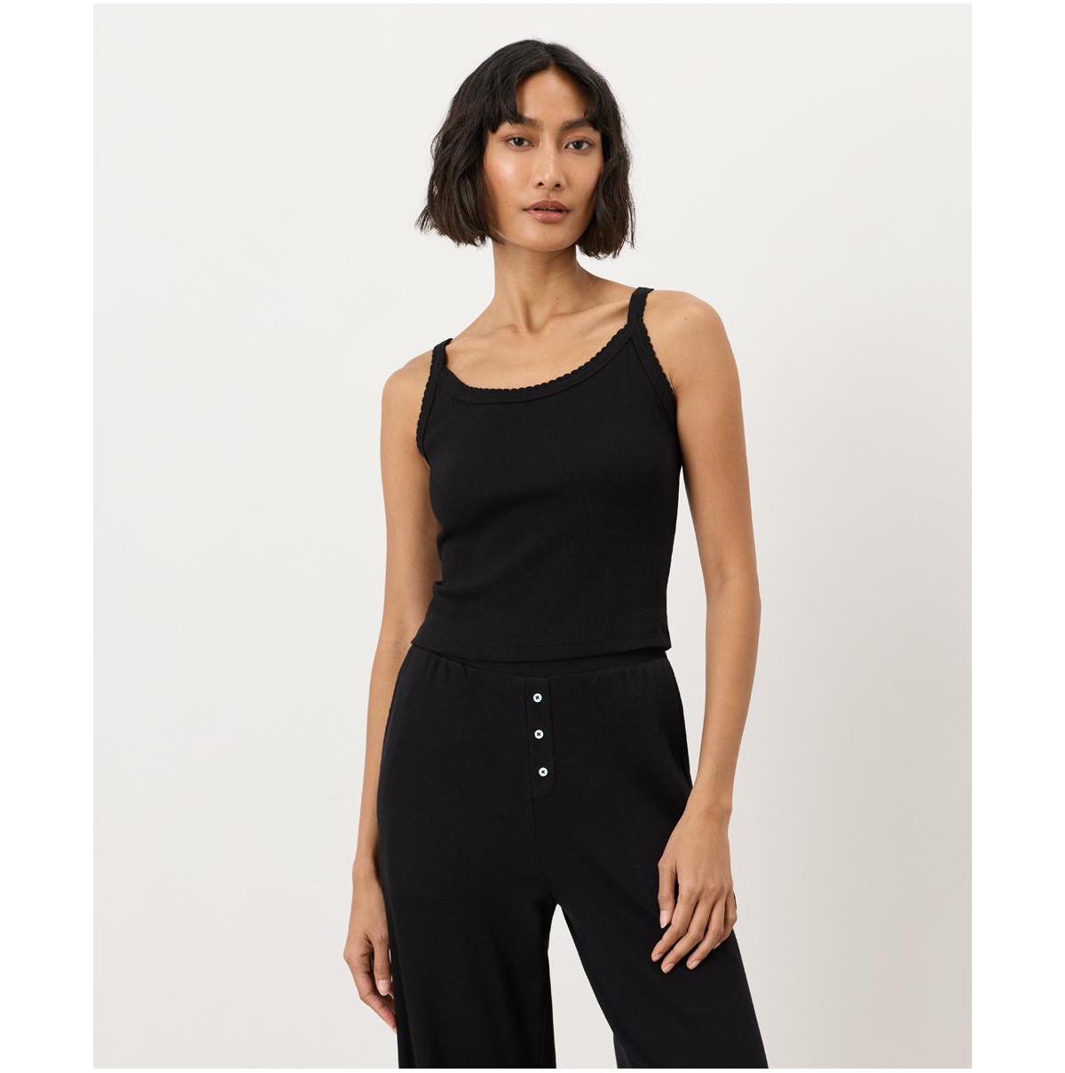 Click here for Pact Womens Dream Rib Cami Tops - Black prices