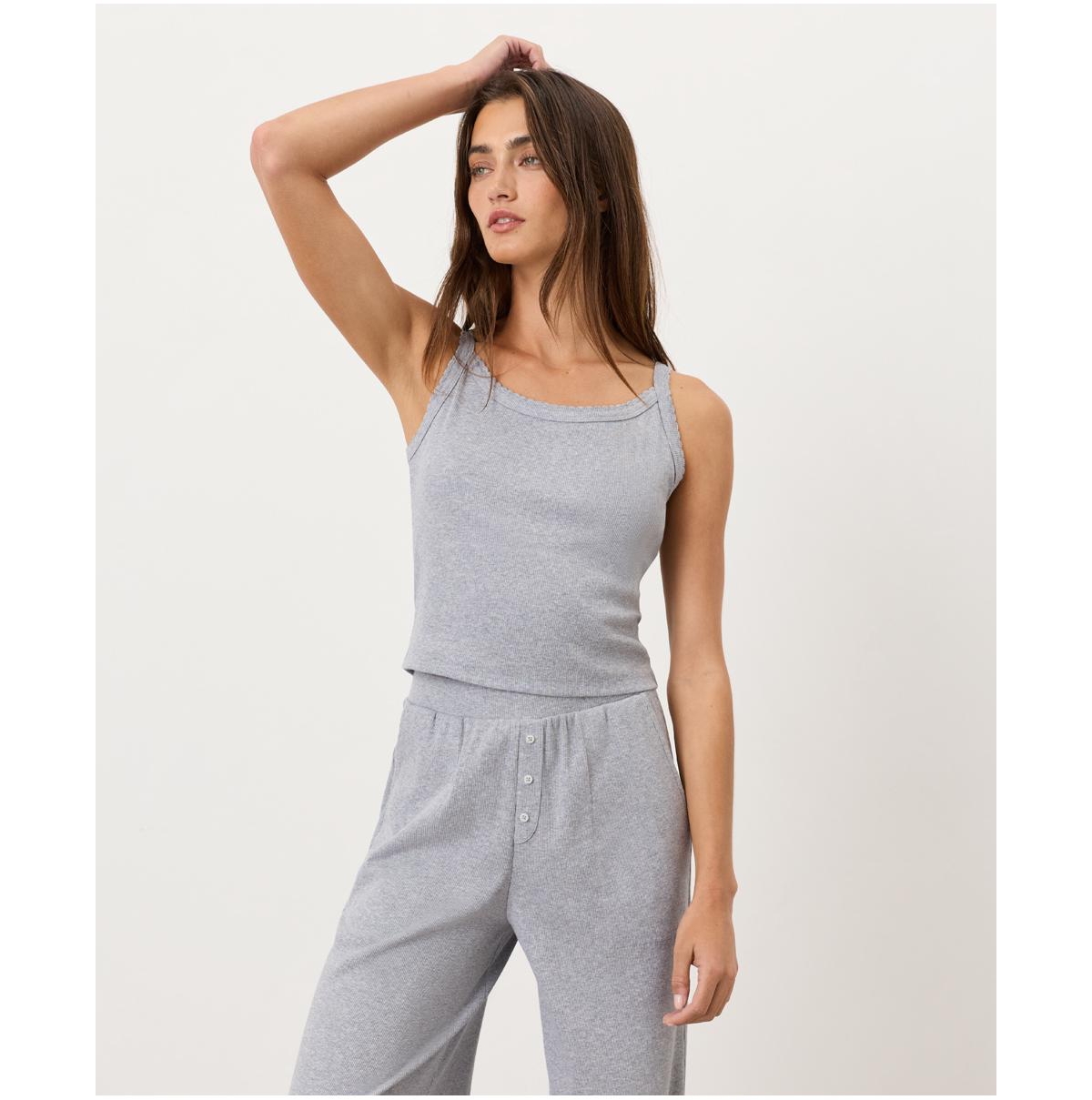 Click here for Pact Womens Dream Rib Cami Tops - Heather grey prices