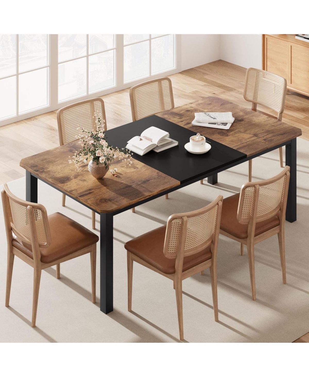 Click here for Draft - gaomon Industrial Long Dining Table for 6&... prices