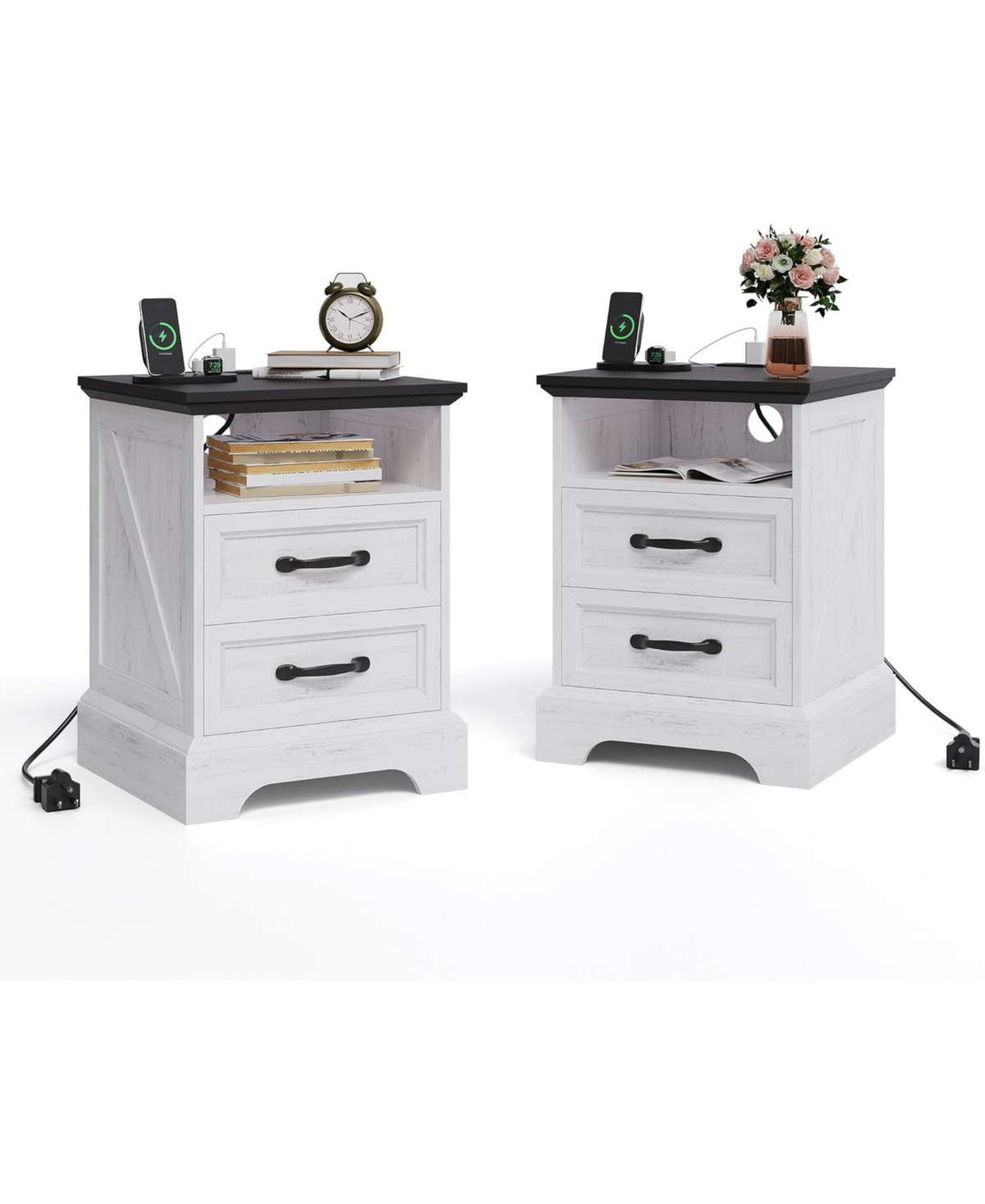 Click here for Draft - gaomon Wood Nightstand with Charging Stati... prices