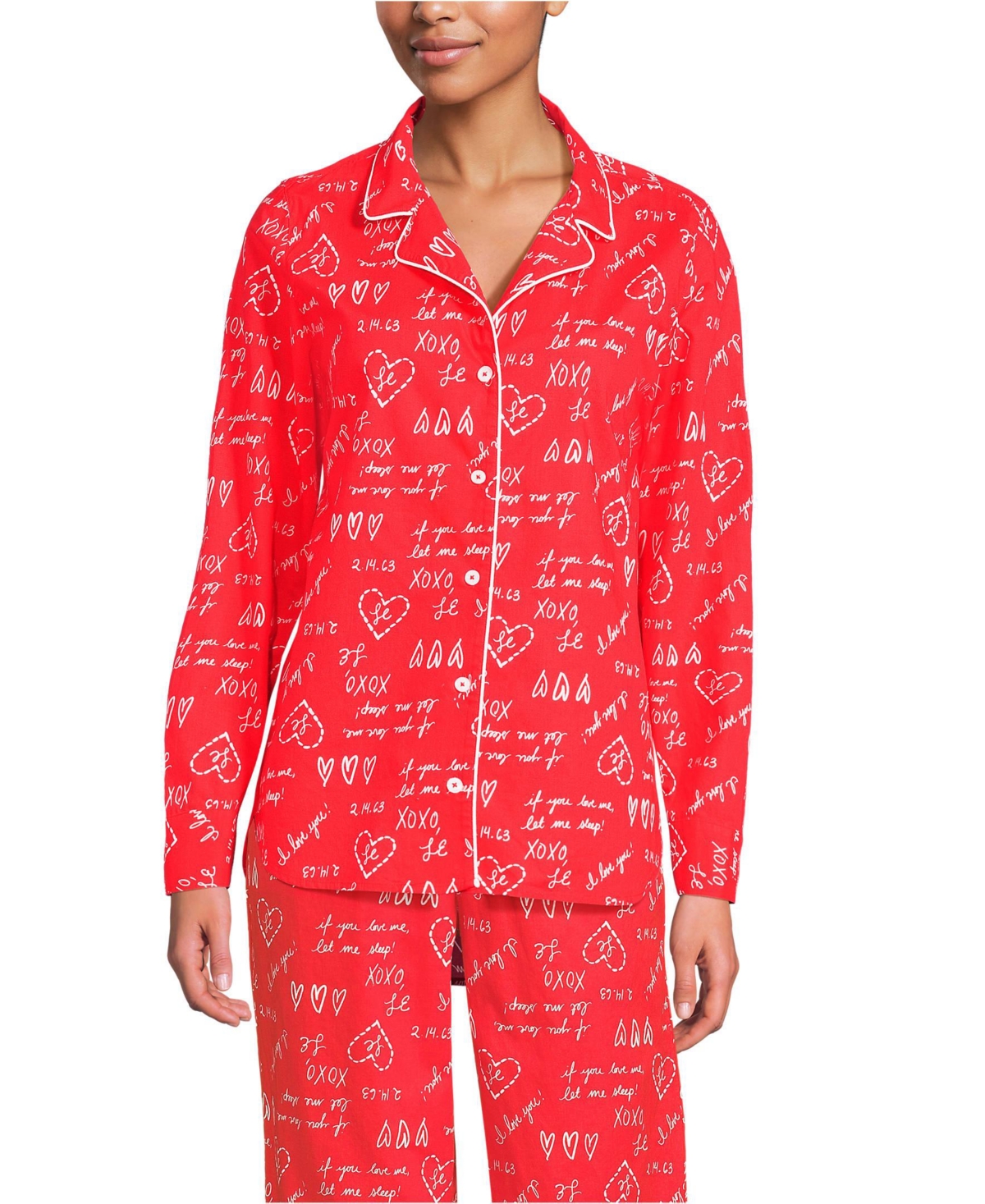 Click here for Draft - Lands End Womens Poplin Long Sleeve Button... prices