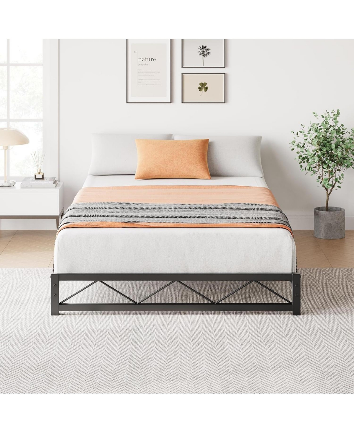 Click here for gaomon Queen Bed Frame  Metal Low Platform Bed Fra... prices