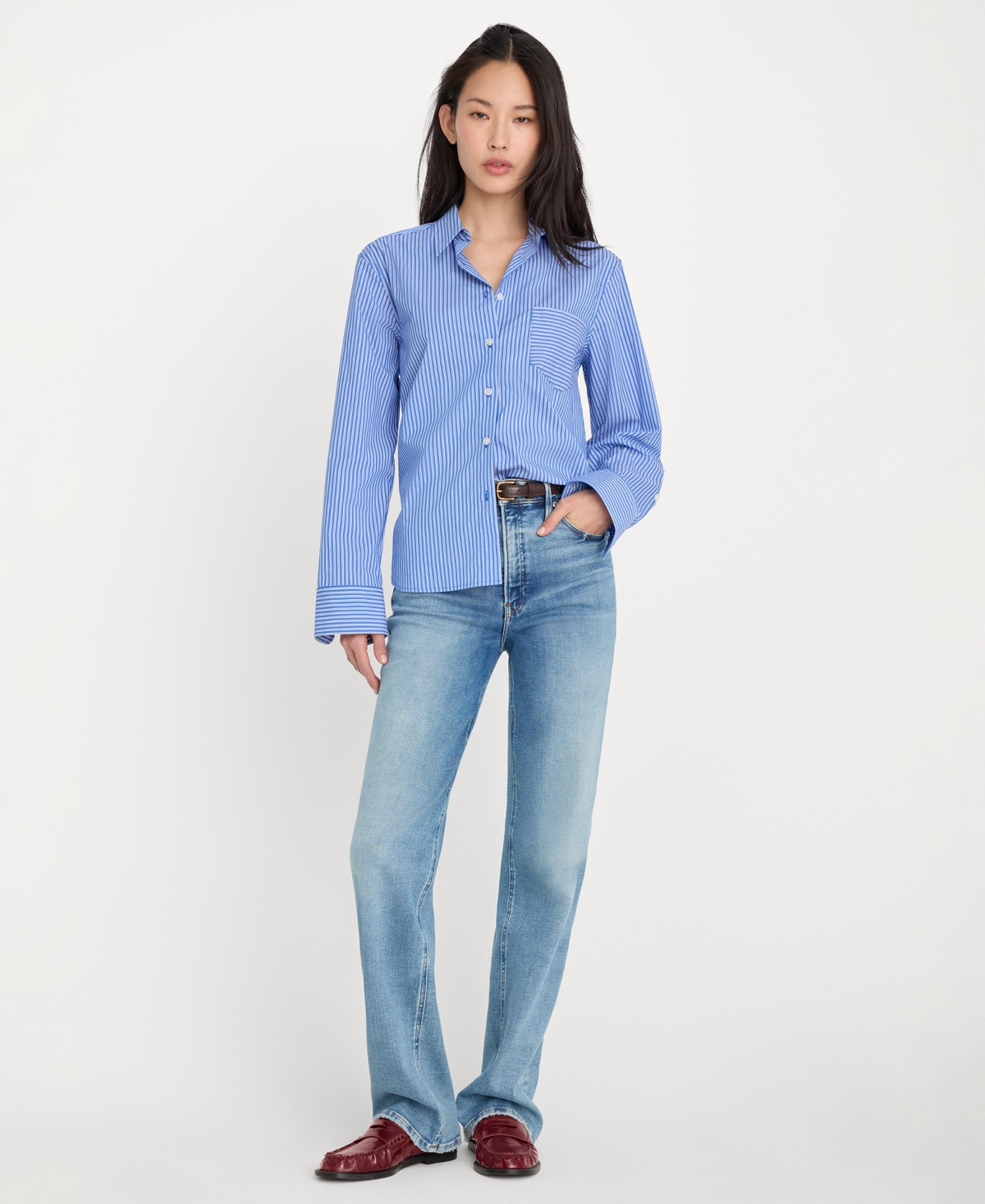 Click here for Good American Womens Straight High-Rise Jeans - In... prices