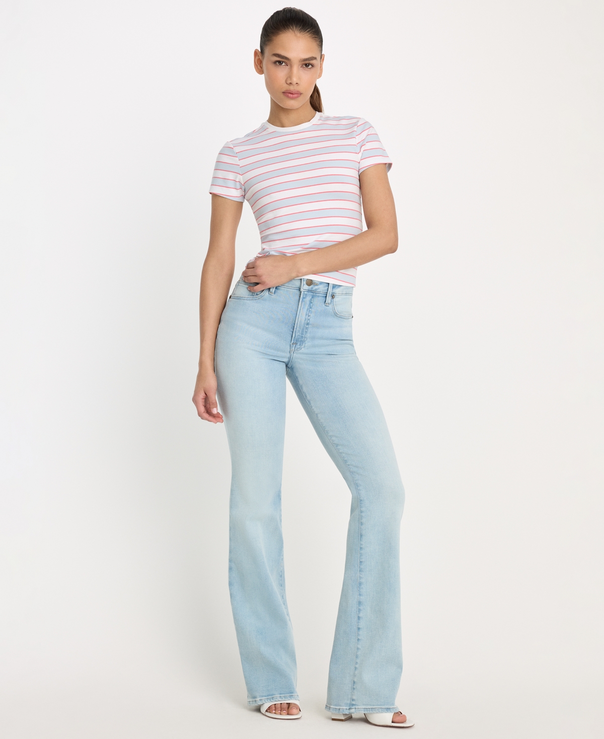 Click here for Good American Womens Classic Bootcut Jeans - Indig... prices
