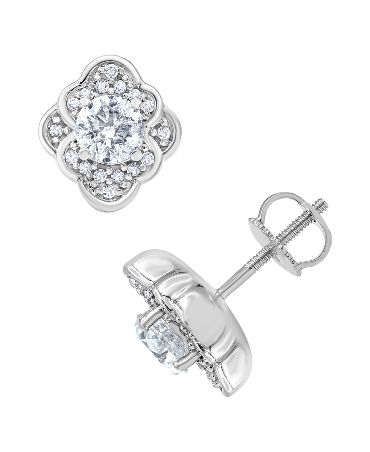 Click here for Macys Diamond Screw Back Earrings (1 ct. t.w.) in... prices