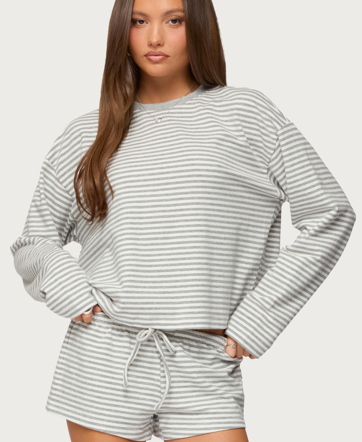 Click here for Edikted Womens Jainee Striped Long Sleeve T Shirt... prices
