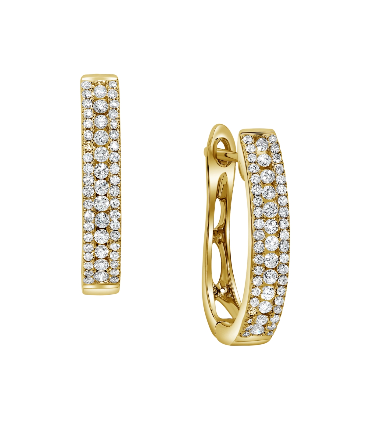 Click here for Macys Diamond Hoop Earrings (1/2 ct. t.w.) in 14k... prices