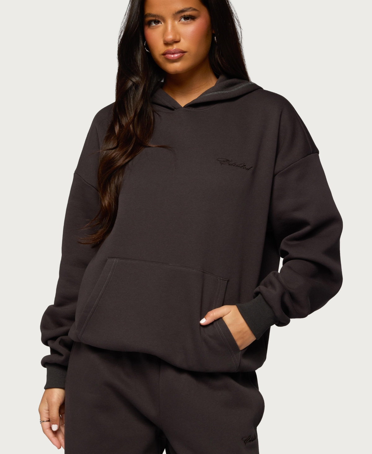 Click here for Edikted Womens Basic Girl Oversized Hoodie - Dark-... prices