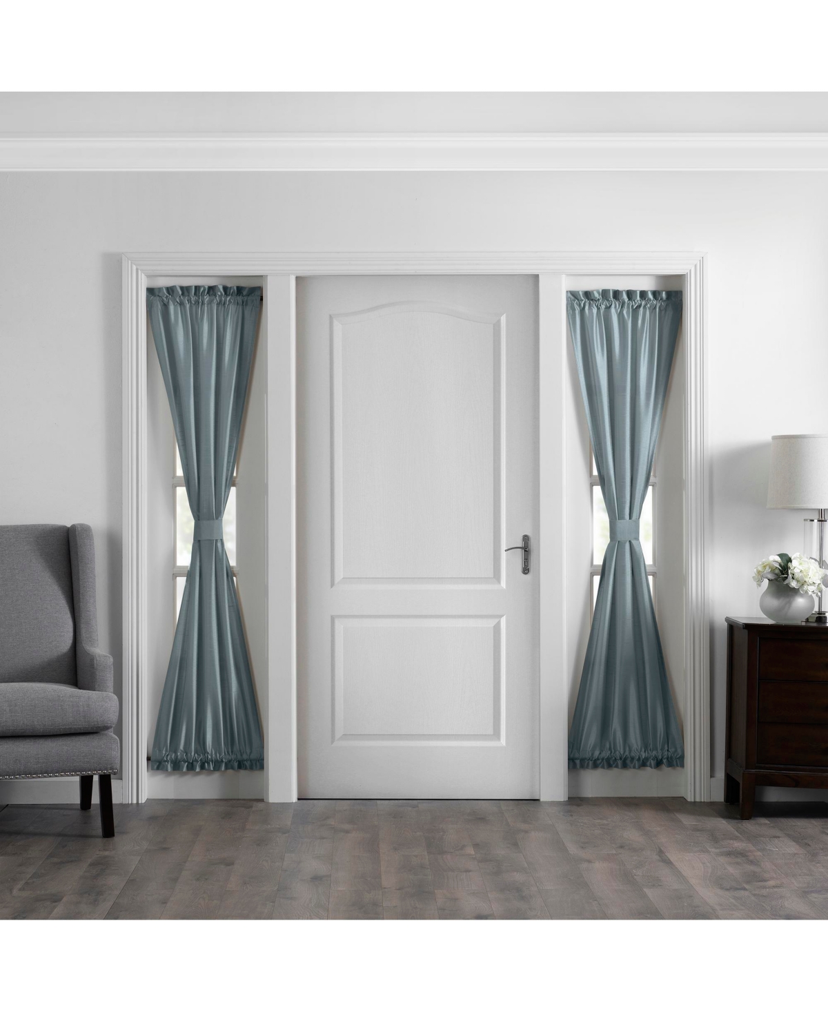 Click here for Colette Faux Silk 28 x 72 Sidelight Door Window Pa... prices